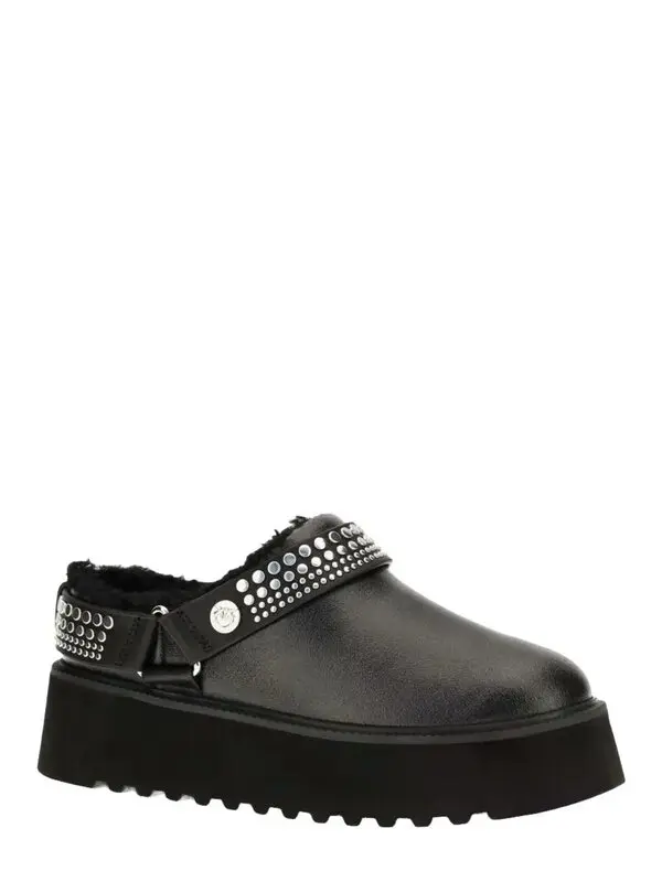 Pinko Martina Brushed Leather Ankle Boots - Black