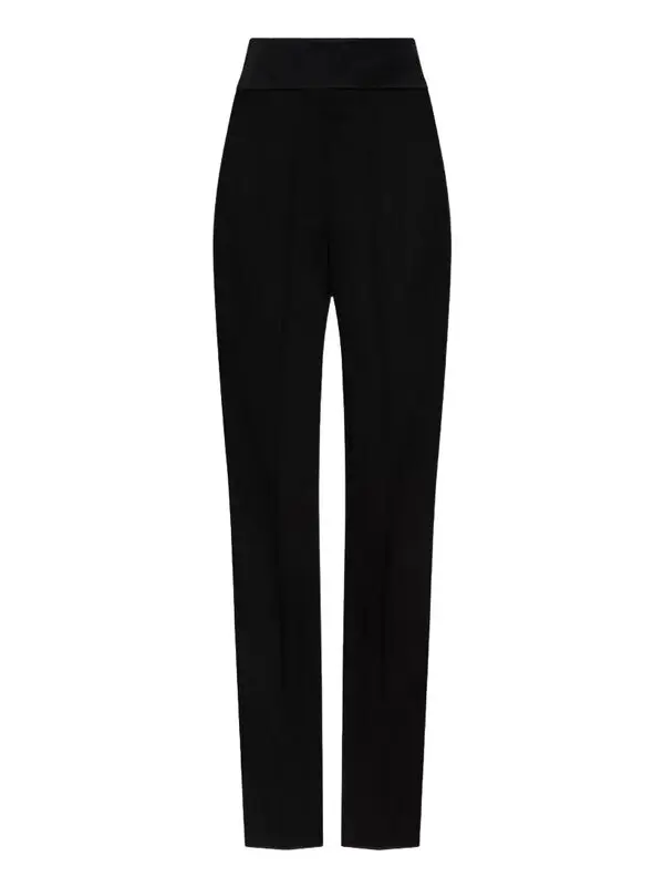 Valentino Garavani Pleated Wool Trousers - Black