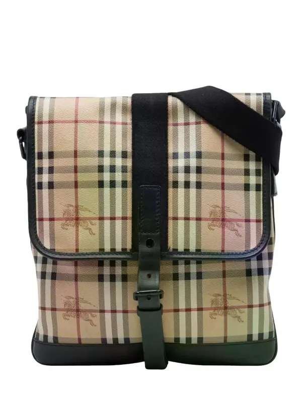 Burberry 2000-2017 Haymarket Check Coated Canvas Crossbody Bag - Neutrals