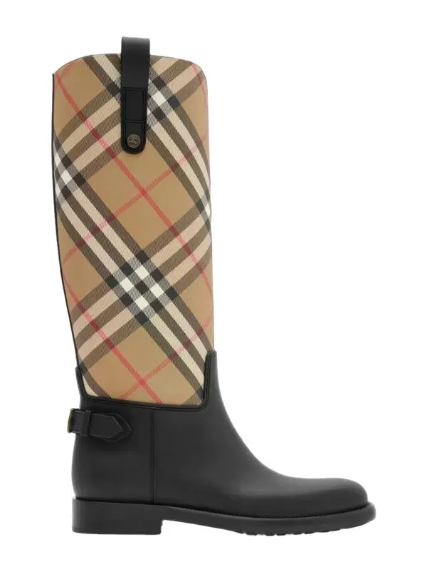 Burberry Check Cavalier Outdoor Boots - Neutrals