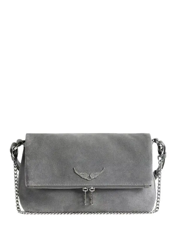 Zadig&Voltaire Rocky Ii Suede Shoulder Bag - Grey