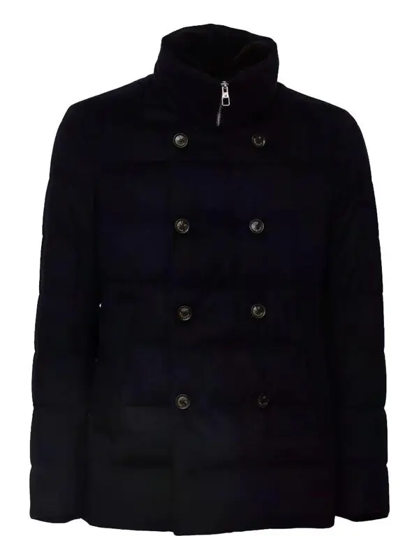 MONTECORE Quilted Double-breasted Jacket - Blue