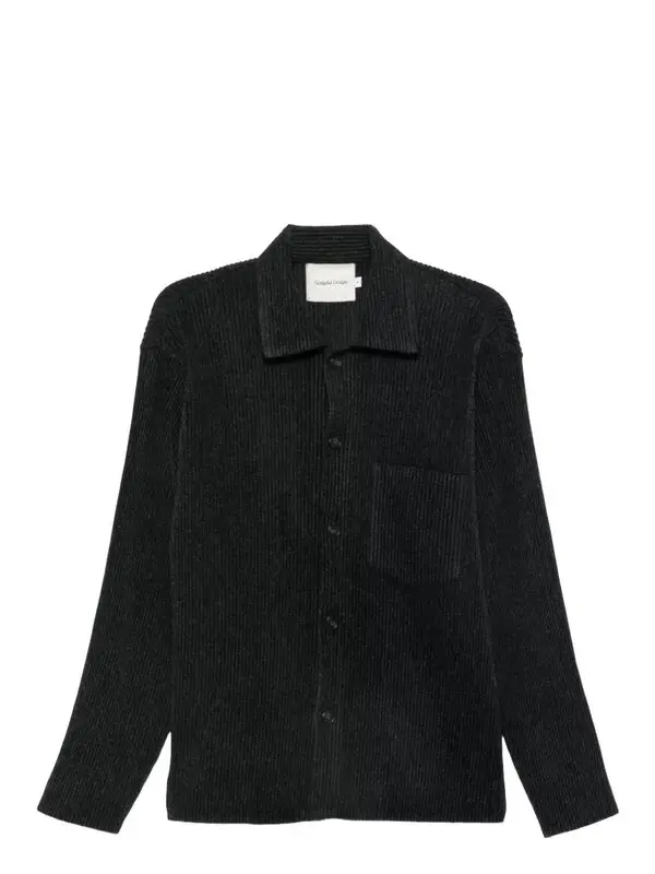 GONGDID DESIGN Ribbed-knit Shirt - Black