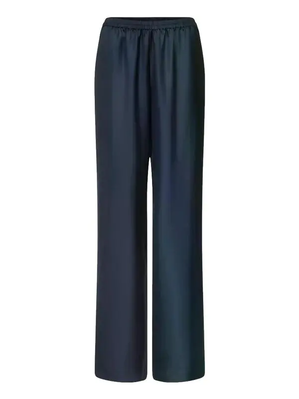 Loulou De Saison Alera Elasticated-waist Wide-leg Trousers - Blue
