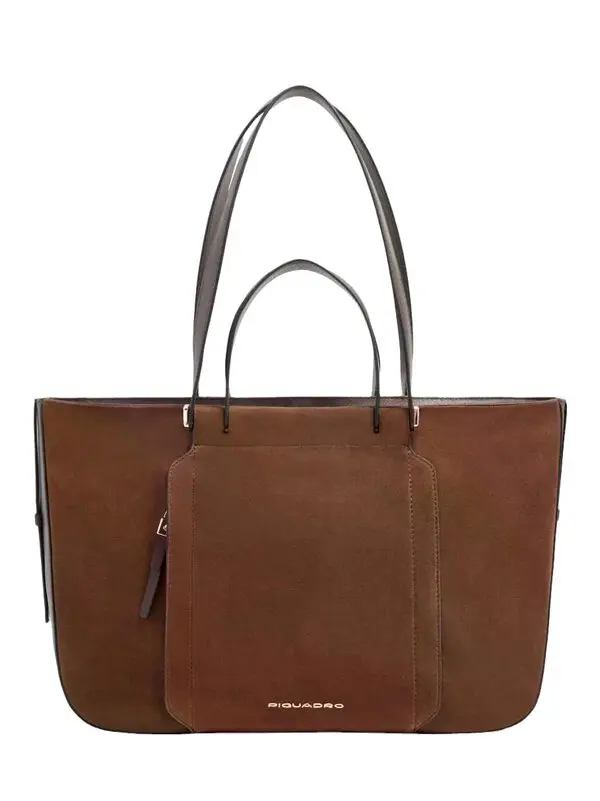 PIQUADRO Panelled Laptop Tote Bag - Brown