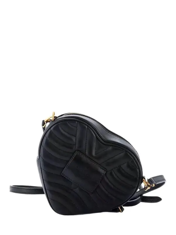 LOUIS VUITTON New Wave Heart Quilted Leather Crossbody Bag - Black