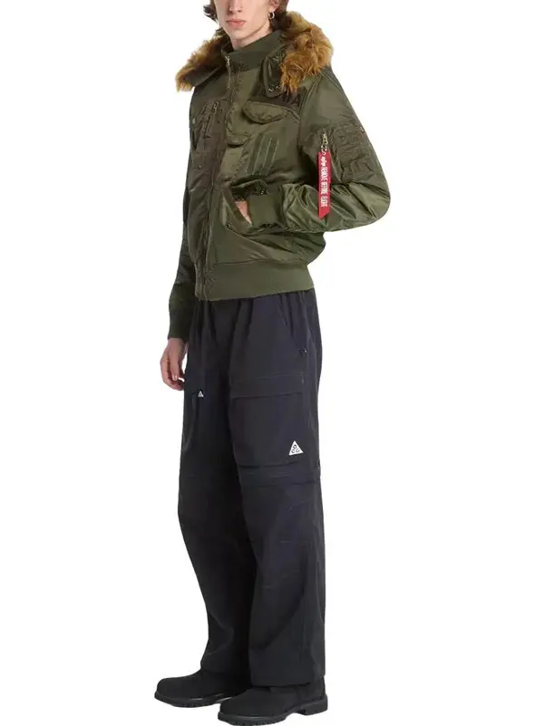 Alpha Industries Deflector Faux-fur-trim Bomber Jacket - Green
