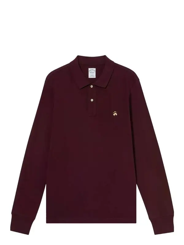 Brooks Brothers Logo-embroidered Long-sleeve Polo Shirt - Red