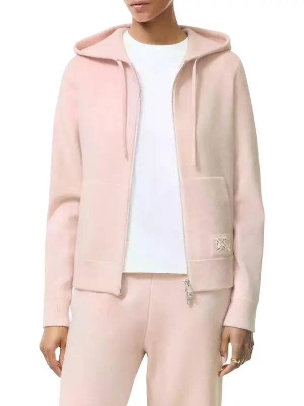 Burberry Cashmere Blend Zip Hoodie - Pink