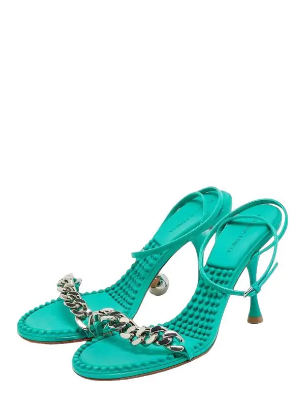 Bottega Veneta Dot Chain-link Sandals - Green