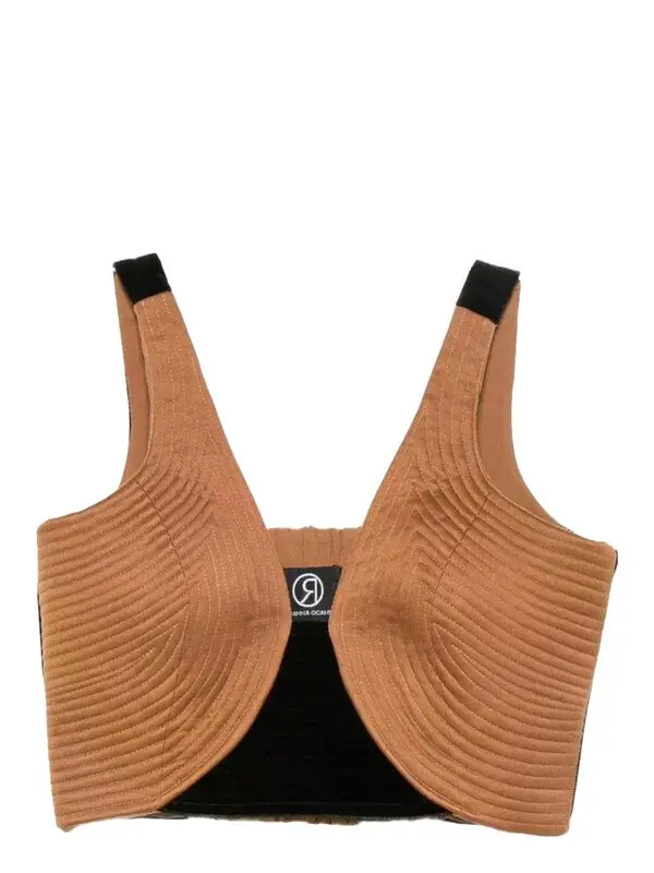 ROSANNA OCAMPO Arena Crop Top - Brown