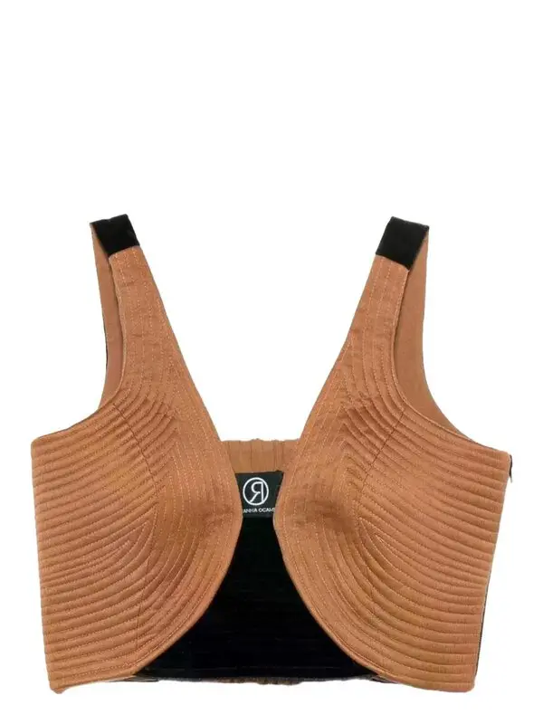 ROSANNA OCAMPO Arena Crop Top - Brown