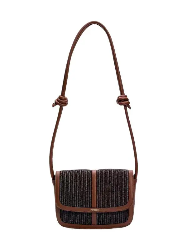 LA PORTEGNA Lucía Yute Shoulder Bag - Brown