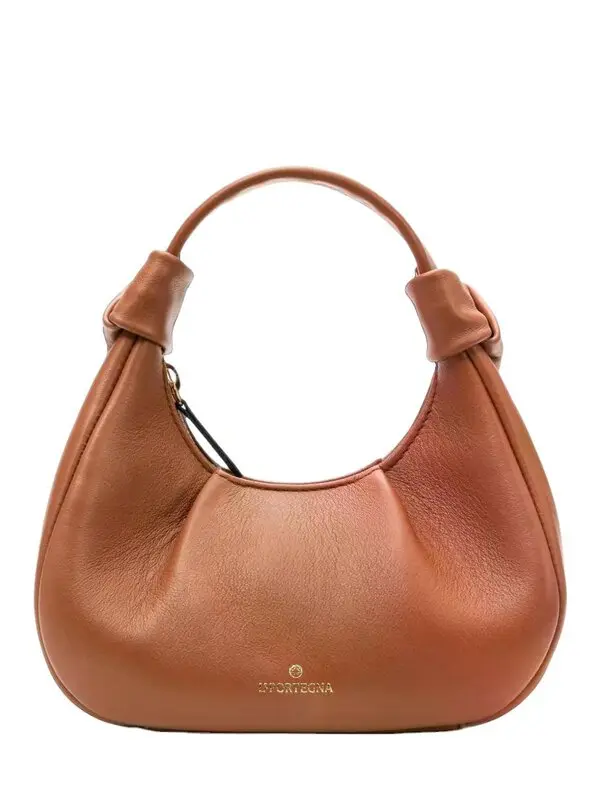 LA PORTEGNA Anita Knotted Handbag - Brown