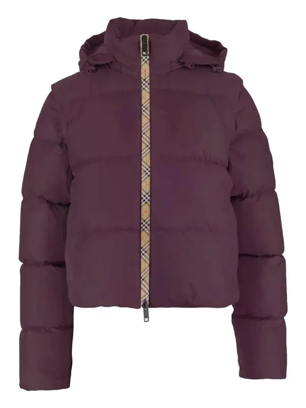 Burberry Detachable Sleeve Nylon Langdale Puffer Jacket - Red