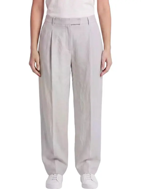 Brunello Cucinelli Pleated Straight-leg Trousers - Grey