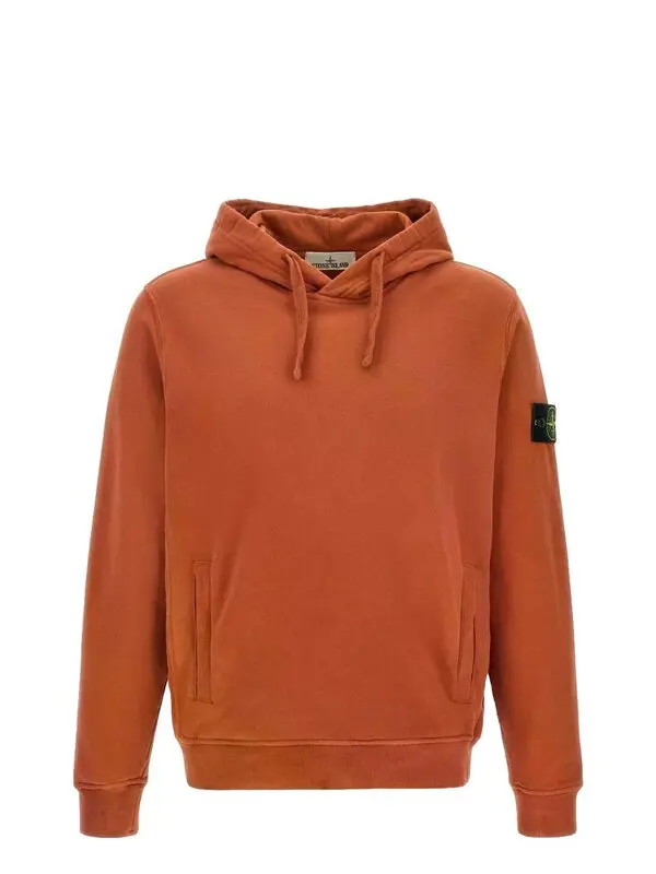 Stone Island 6100048 Brushed Organic Cotton Fleece Sweatshirt - Orange