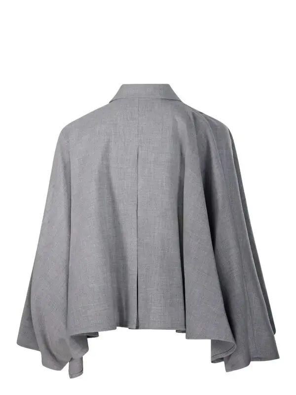 OSCAR THE COLLECTION Cape-style Layered Top - Grey