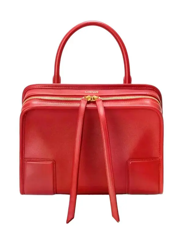 Loewe Small Amazona 180 Leather Tote Bag - Red