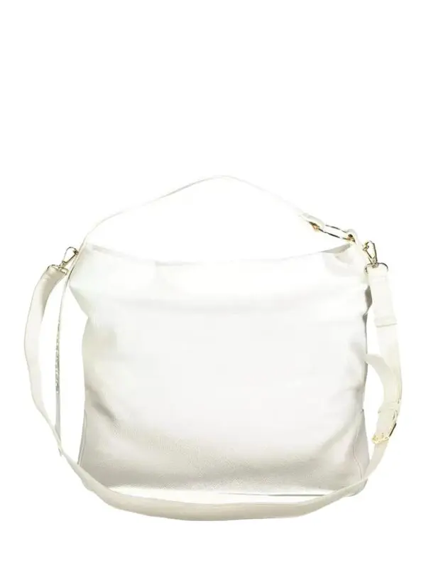 MARIO VALENTINO Textured-finish Logo-plaque Shoulder Bag - White