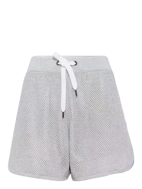 Brunello Cucinelli Metallic-threading Shorts - Grey