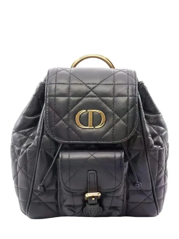 Dior 2010s Small Caro Macro Cannage Backpack - Black