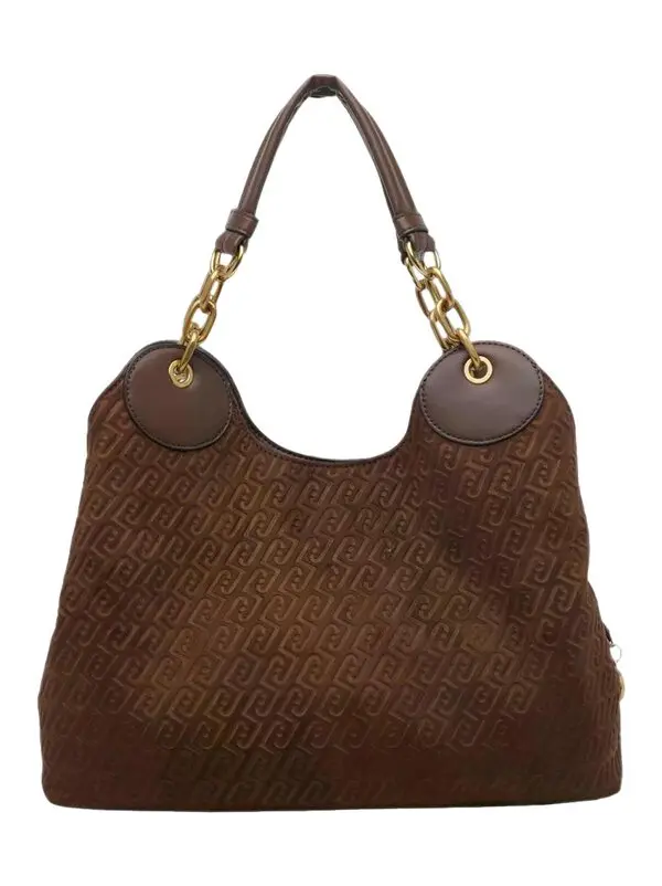 Liu Jo Monogram-embossed Chain-link Tote Bag - Brown