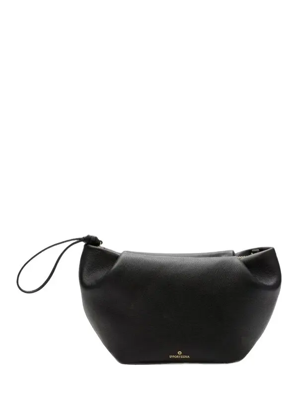 LA PORTEGNA Marta Leather Tote Bag - Black