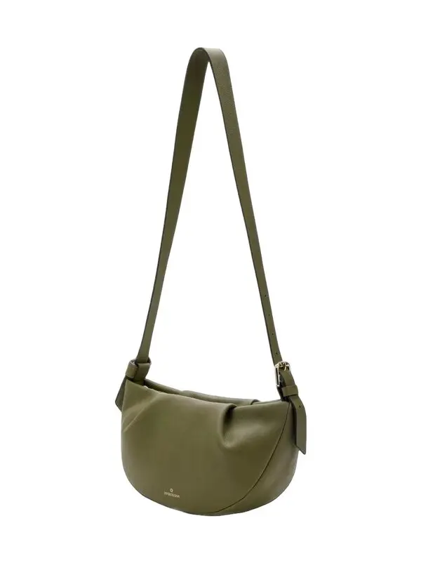 LA PORTEGNA Claudia Croissant Shoulder Bag - Green