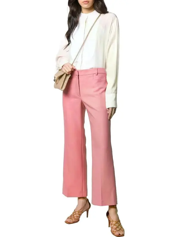 Stella McCartney Carlie Cropped Tailored Trousers - Pink