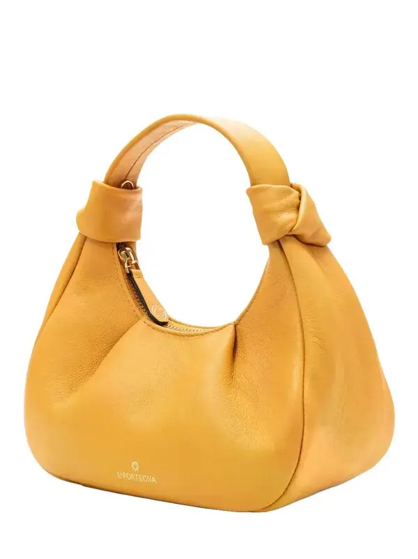 LA PORTEGNA Anita Leather Tote Bag - Yellow
