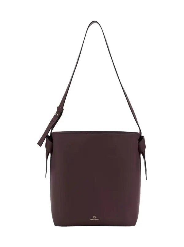 LA PORTEGNA Paula Leather Shoulder Bag - Red