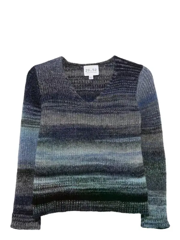 NEERA V-neck Sweater - Blue