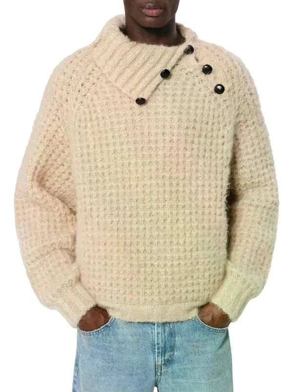 Isabel Marant Étoile Lyas Button-detail Sweatershirt - Neutrals