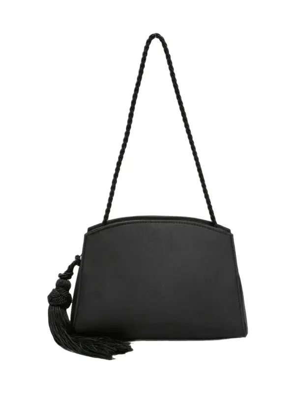 LIFFNER Tassel-detail Satin Shoulder Bag - Black