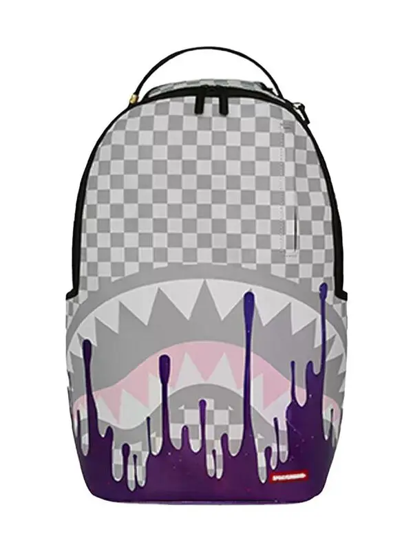 SPRAYGROUND Cosmic Chaos Checkered Backpack - Grey