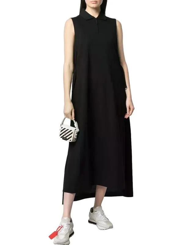 Y3 Sleeveless Polo Shirtdress - Black