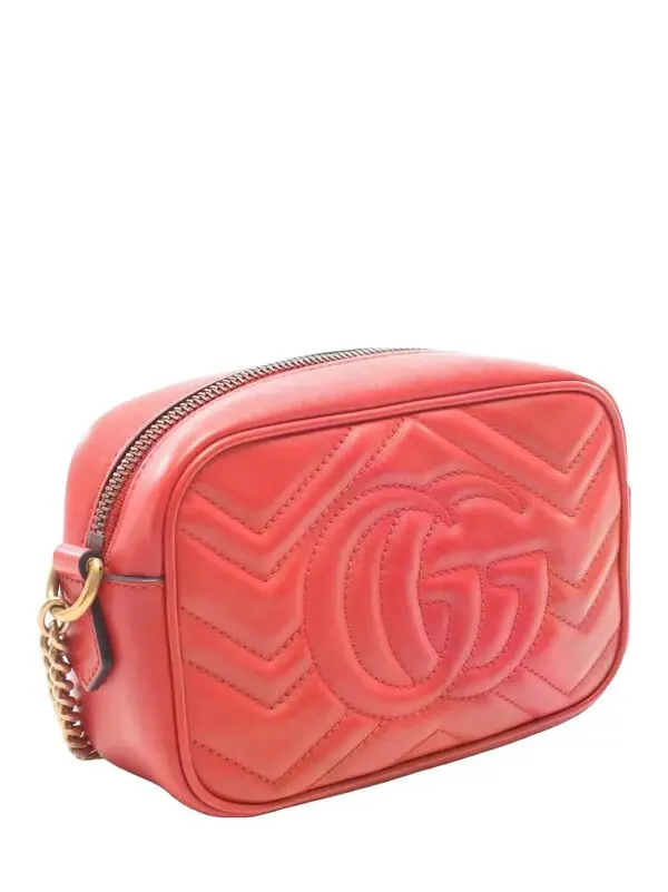 Gucci 2010s Gg Marmont Quilted Shoulder Bag - Red