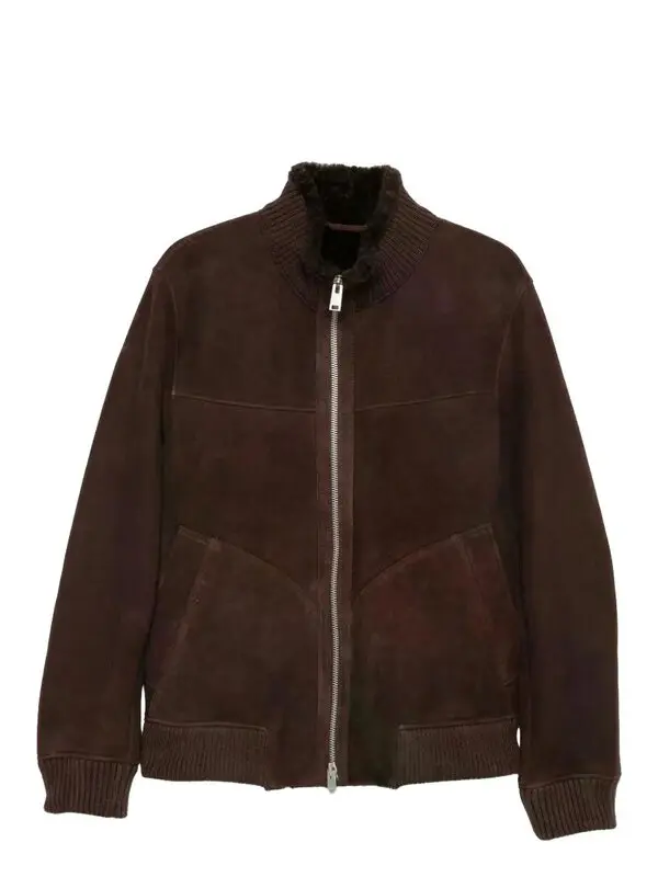 ARMA Shearling-lined Suede Jacket - Brown