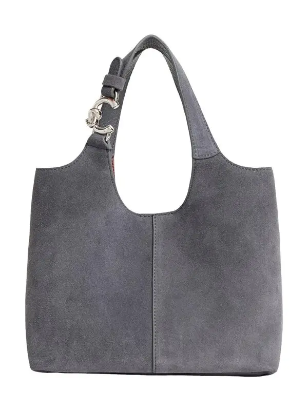 COCCINELLE C-easy Leather And Suede Mini Bag With Removable Inner Pouch - Grey