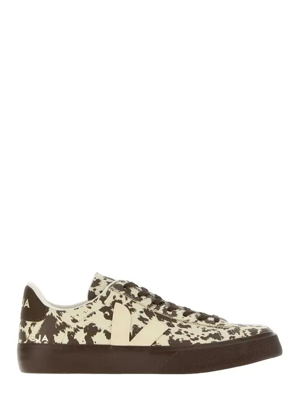 VEJA Campo O.t. Leather Sneakers With Animalier Pattern And Sustainable Sole - Multicolor