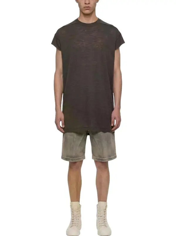 Rick Owens Washed-effect Knee-length Shorts - Grey