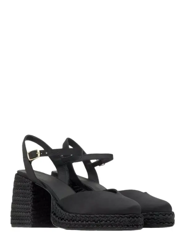 CastaÑer Vilnia Satin Platform Pumps - Black