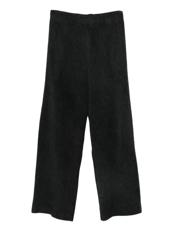 GONGDID DESIGN Ribbed-knit Trousers - Black