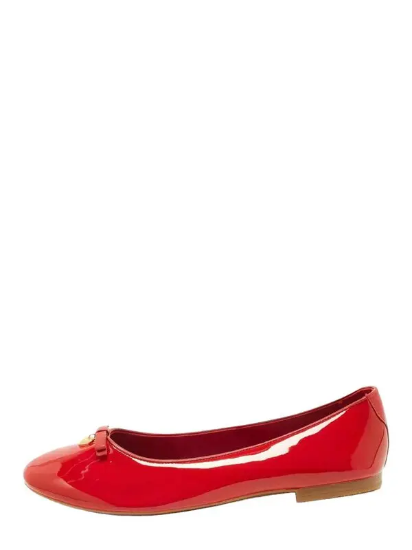 Dolce & Gabbana Bow-detail Heart-charm Ballet Flats - Red