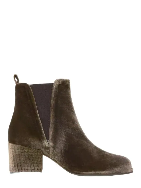 CastaÑer Neandra Velvet Ankle Boots - Brown
