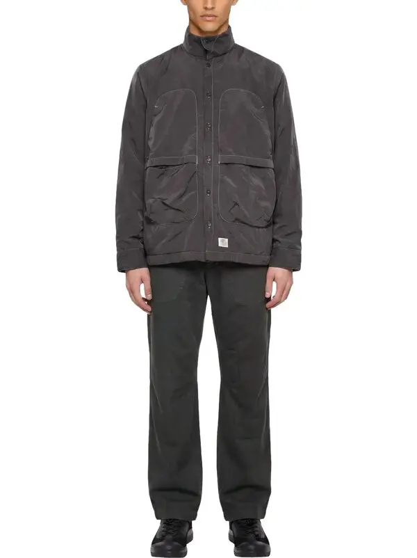 RANRA Contrast-stitch High-neck Jacket - Grey