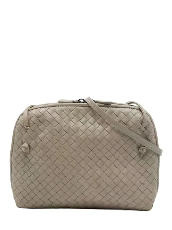 Bottega Veneta 2012-2026 Nappa Intrecciato Nodini Crossbody Bag - Grey