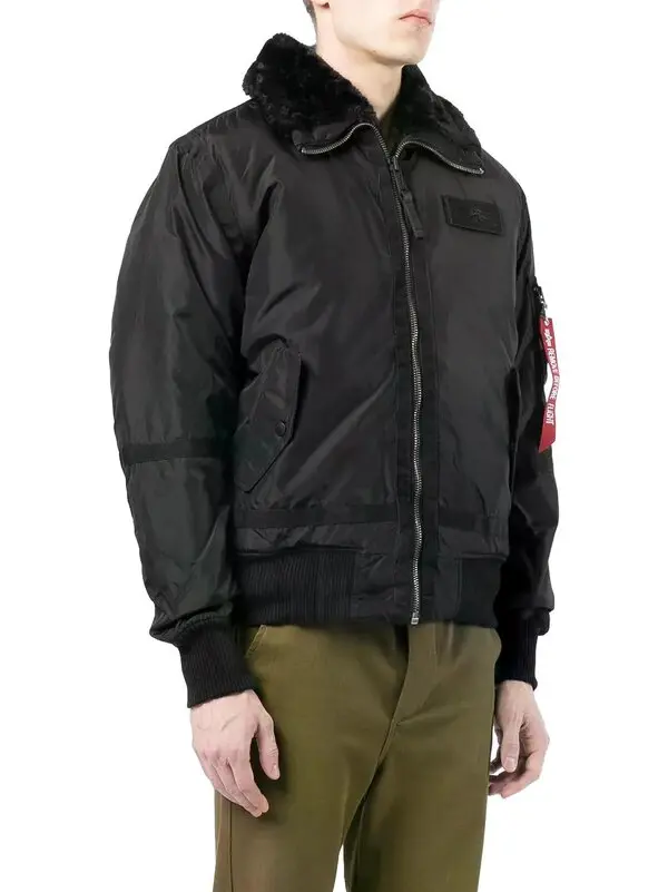 Alpha Industries Logo-patch Zip-up Jacket - Black