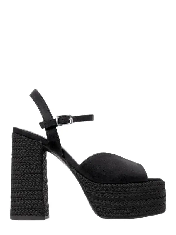 CastaÑer Fede Braided Platform Sandals - Black